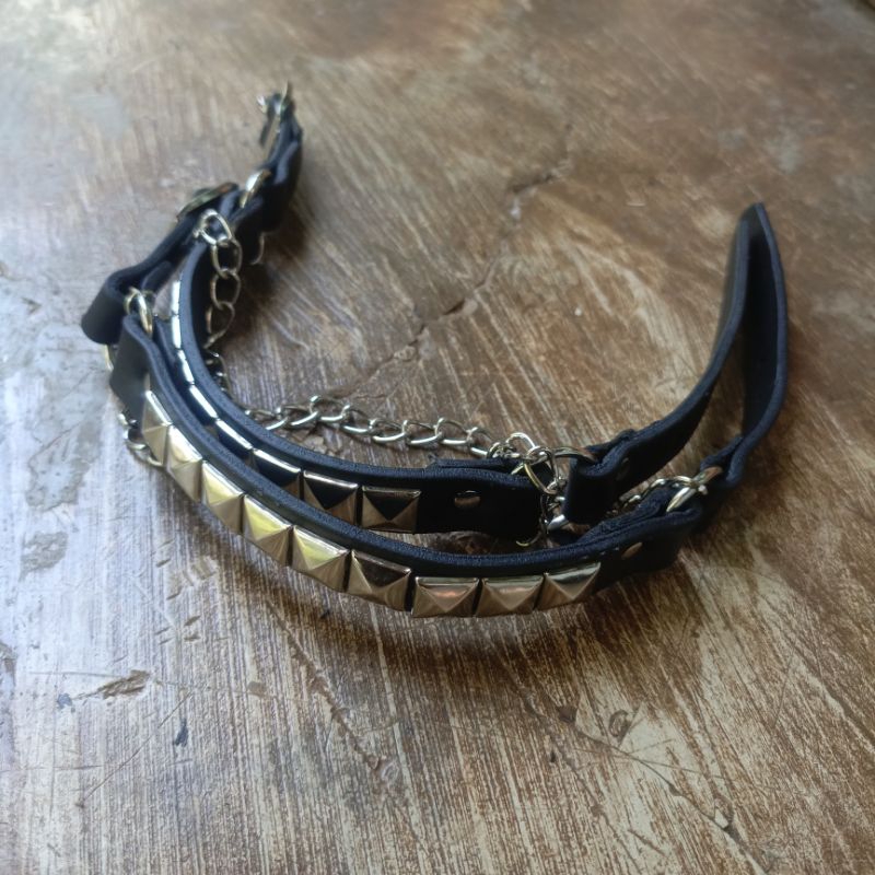 Jual boot strap studs kotak asli kulit | Shopee Indonesia