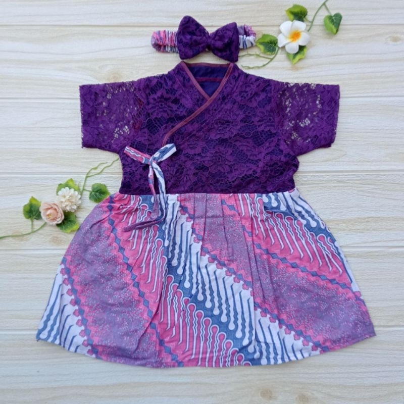 Jual Hanbok Bayi / Hanbok Batik Anak / Hanbok Brokat warna DUSTY PURPLE ...