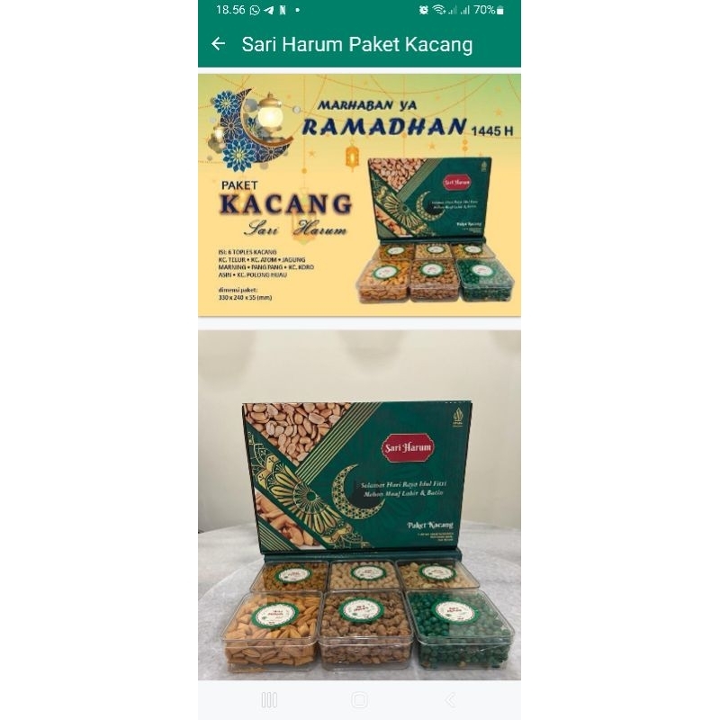 Jual Paket kacang sari harum // paket kue kering // parcel lebaran ...