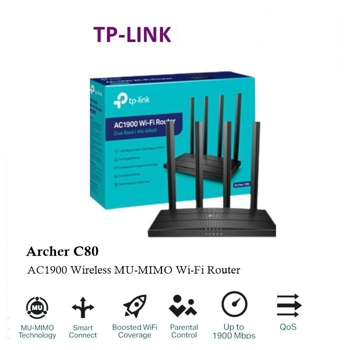Jual TP-Link Archer C80 AC1900 WiFi Router - Archer C 80 AC 1900 Mu ...