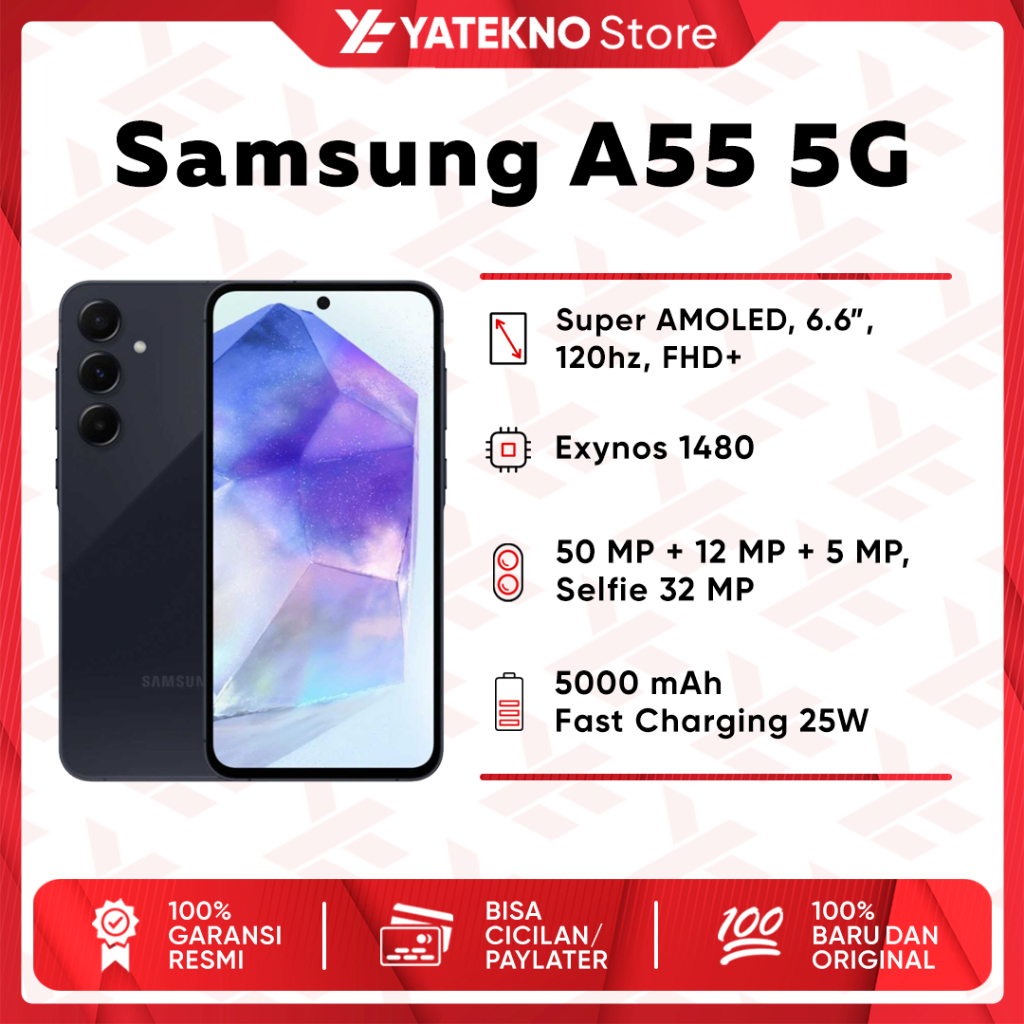 Jual (ORIGINAL) Samsung Galaxy A55 5G 8/256GB + 12/256GB GARANSI RESMI ...