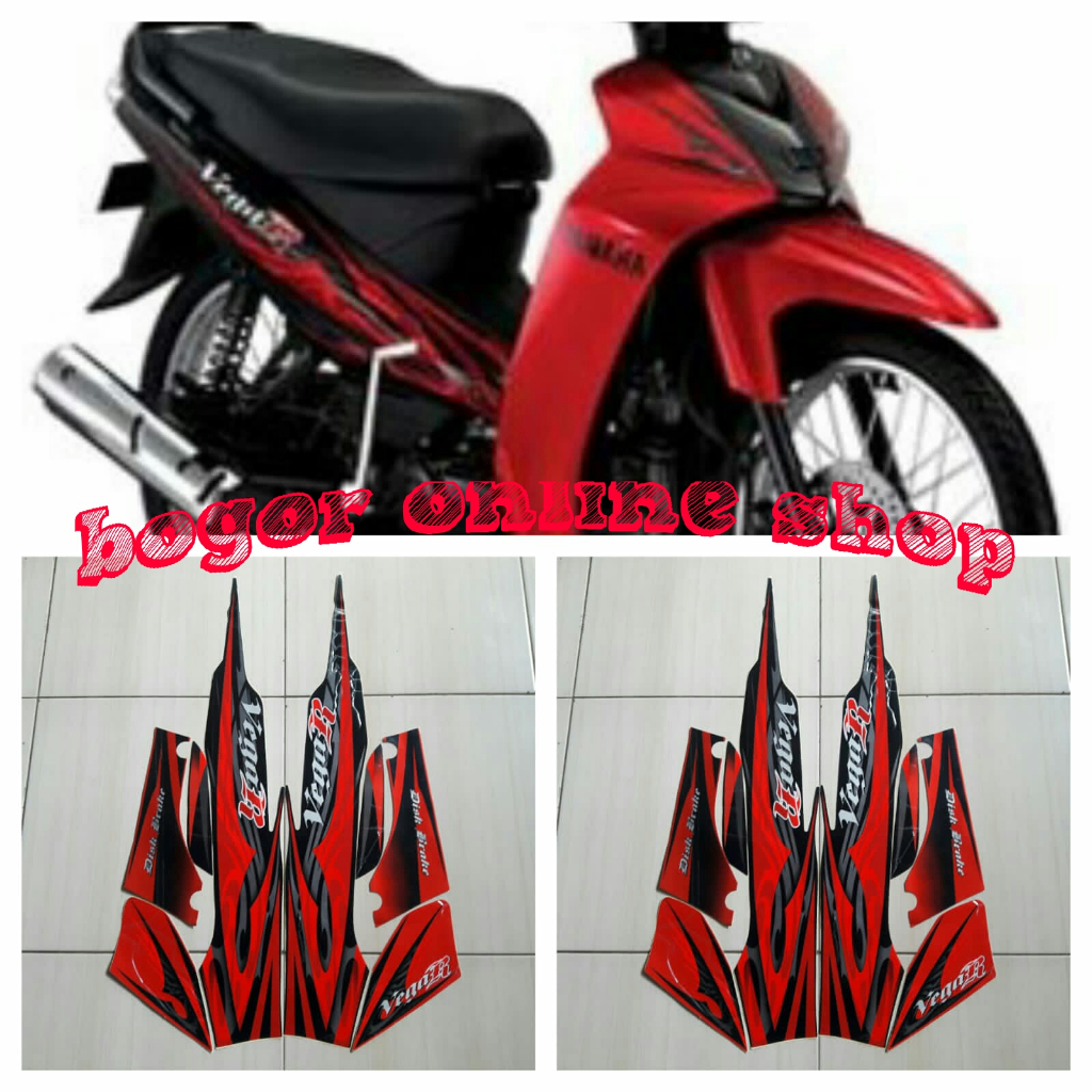 Jual Stiker motor vega r 2008 hitam-merah | Shopee Indonesia