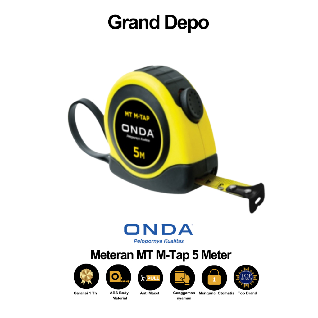 Jual Onda Meteran M-Tap 5 Meter Onda / Measuring Tape Onda | Shopee ...