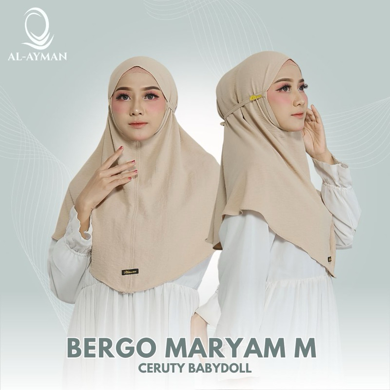 Jual Jilbab Instan Bergo Maryam Crinkle Airflow Size M Premium | Hijab Crinkle ( Airflow ...