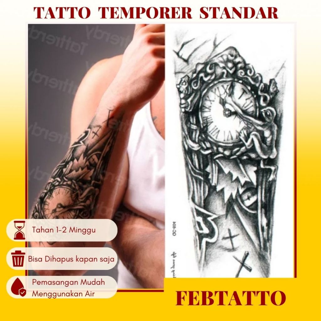 Jual Tato Temporer Ukuran 21cmx15cm Motif Aesthetic Tatto Temporary ...