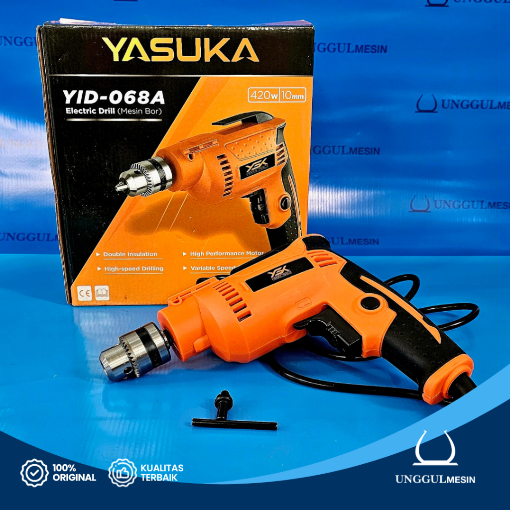 Jual Mesin Bor Tangan 10mm YASUKA YID068A / Electric Drill Bor Elektrik ...