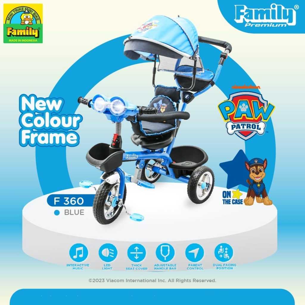 Jual FREE BATTERY - Sepeda anak roda tiga Family Tricycle F-360 H ...