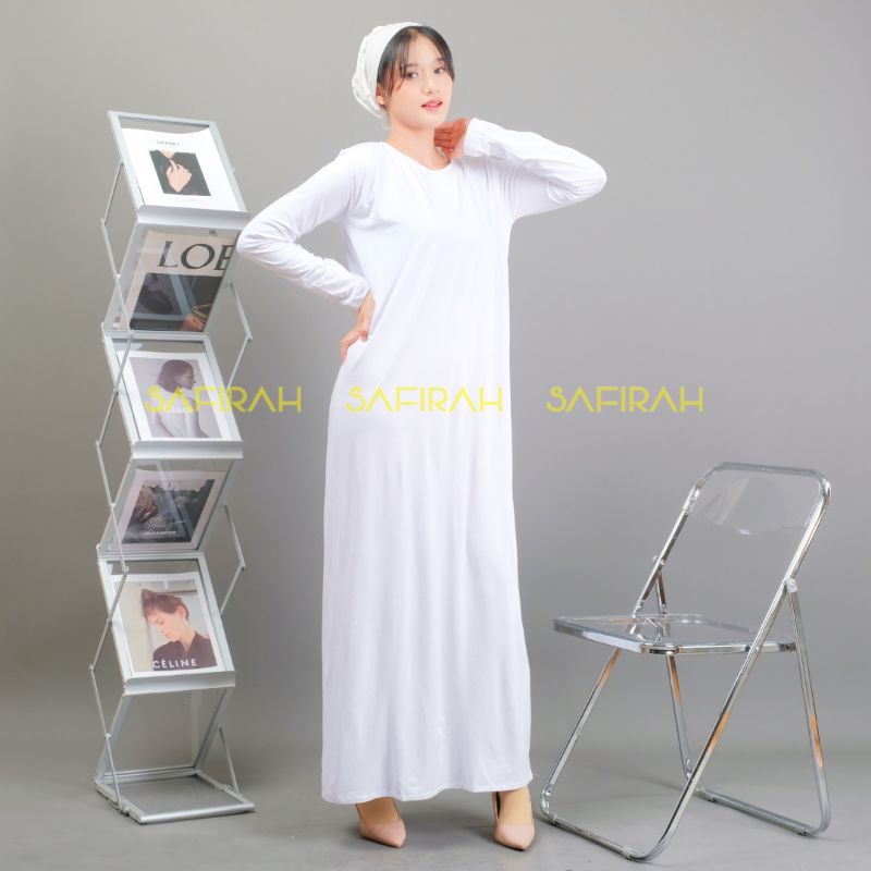 Jual MANSET GAMIS LONGSLEEVE LEHER OVAL Tanpa Kerah Inner Gamis Spandek ...