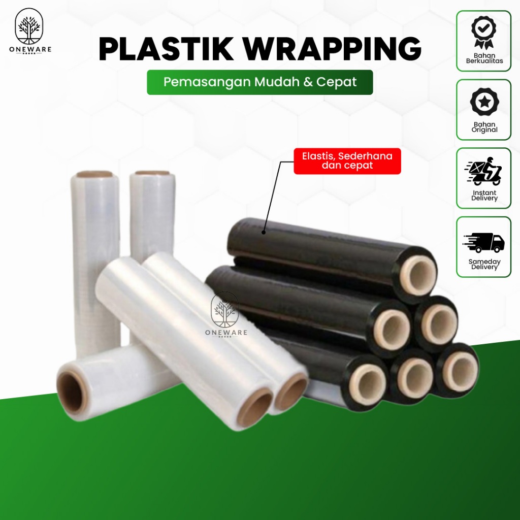 Jual Plastik Lilit Wrapping Stretch Film Repping Bening Per Roll ...