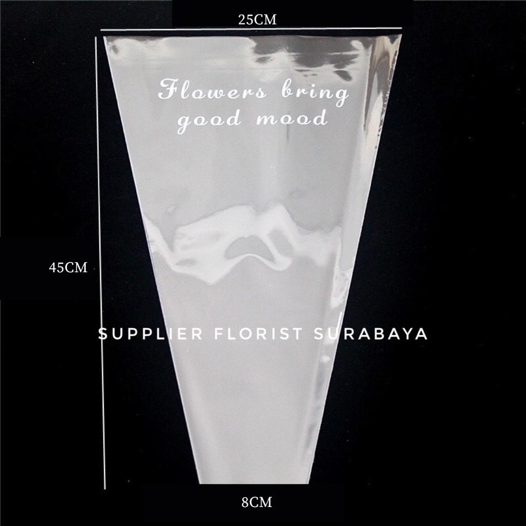 Jual [1 PACK ISI 50 LEMBAR] PLASTIK OPP BENING BESAR DAN TULISAN PUTIH ...