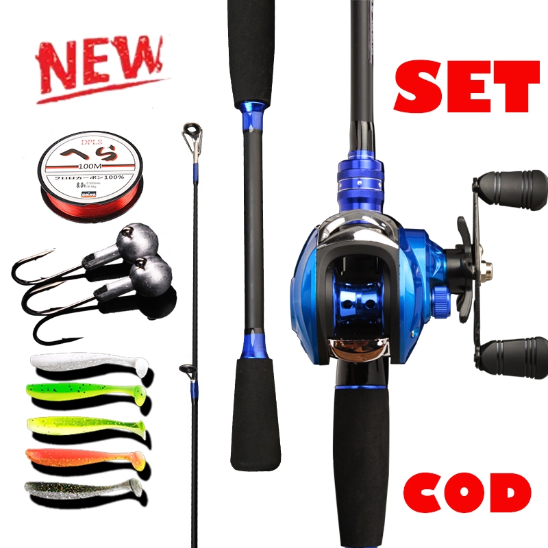 Jual HAIYI FISHING Joran dan Reel 1.65M 1.8M 2.1M Meter 2 Bagian Casting Fishing Rod Rem ...