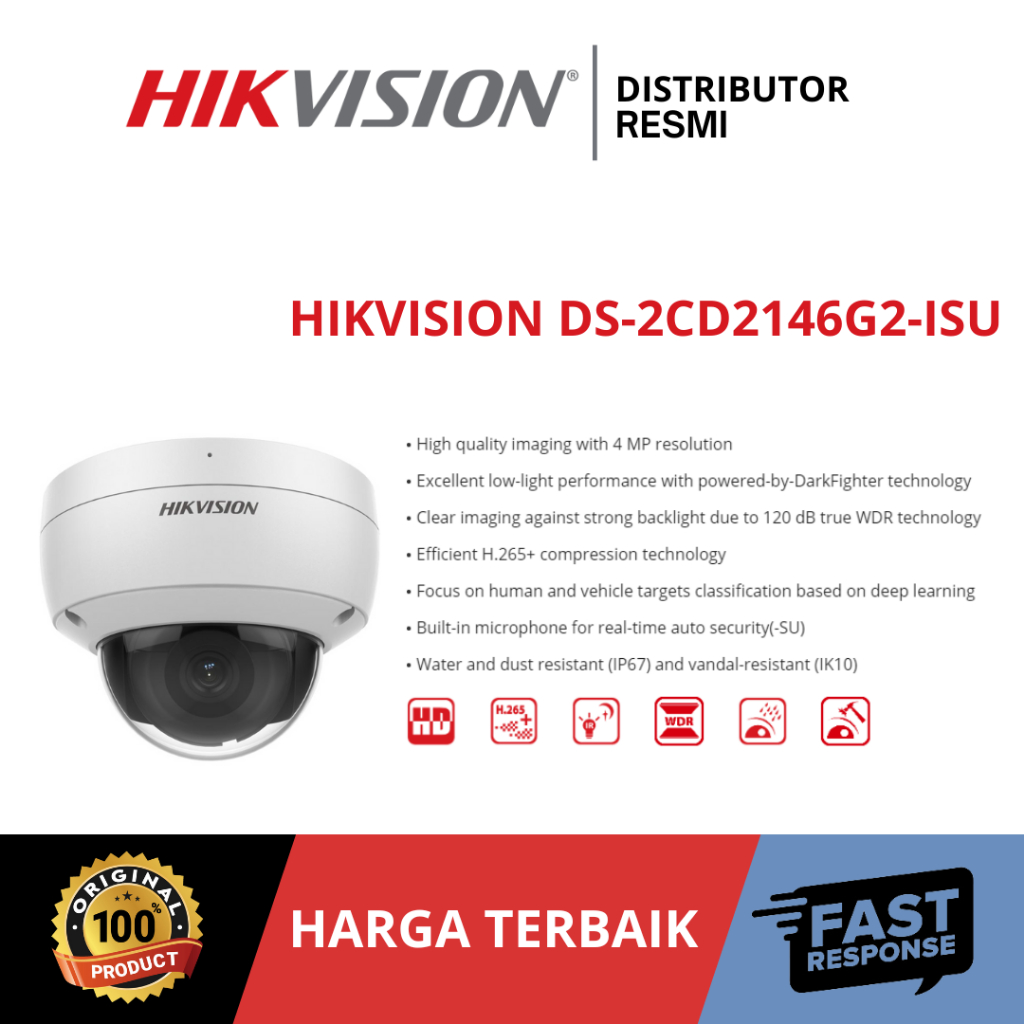 Jual HIKVISION DS-2CD2146G2-ISU 4MP | Shopee Indonesia