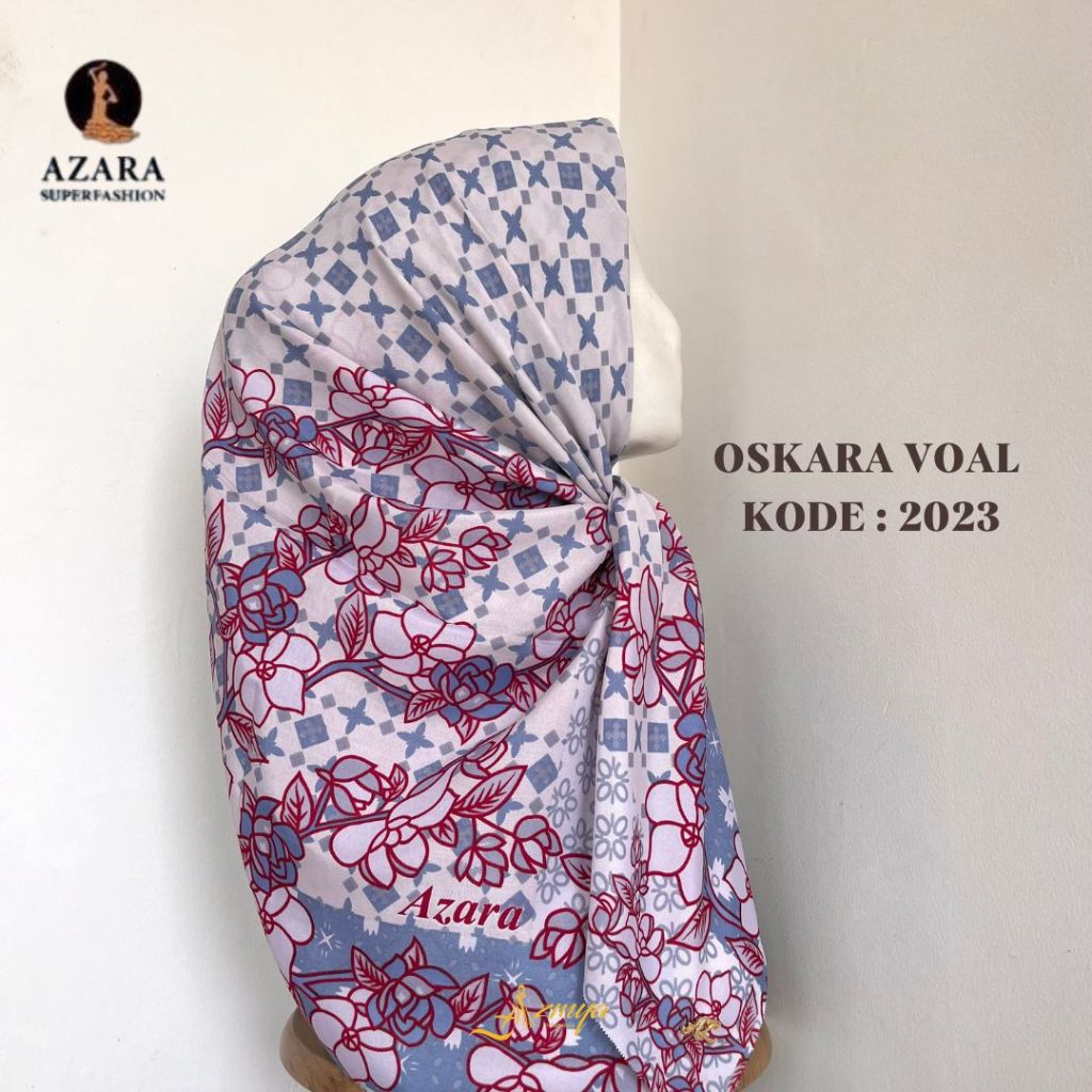 Jual Azara Motif part 1 Scarf Kerudung Hijab Segi Empat (Voal Motif ...