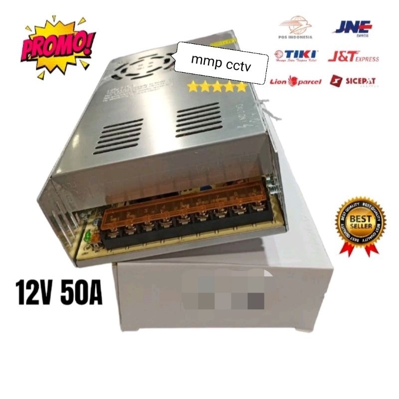 Jual Switching Power Supply PSU 12V 50A High Quality, 12 Volt 50 Ampera Cooling Fan | Shopee ...