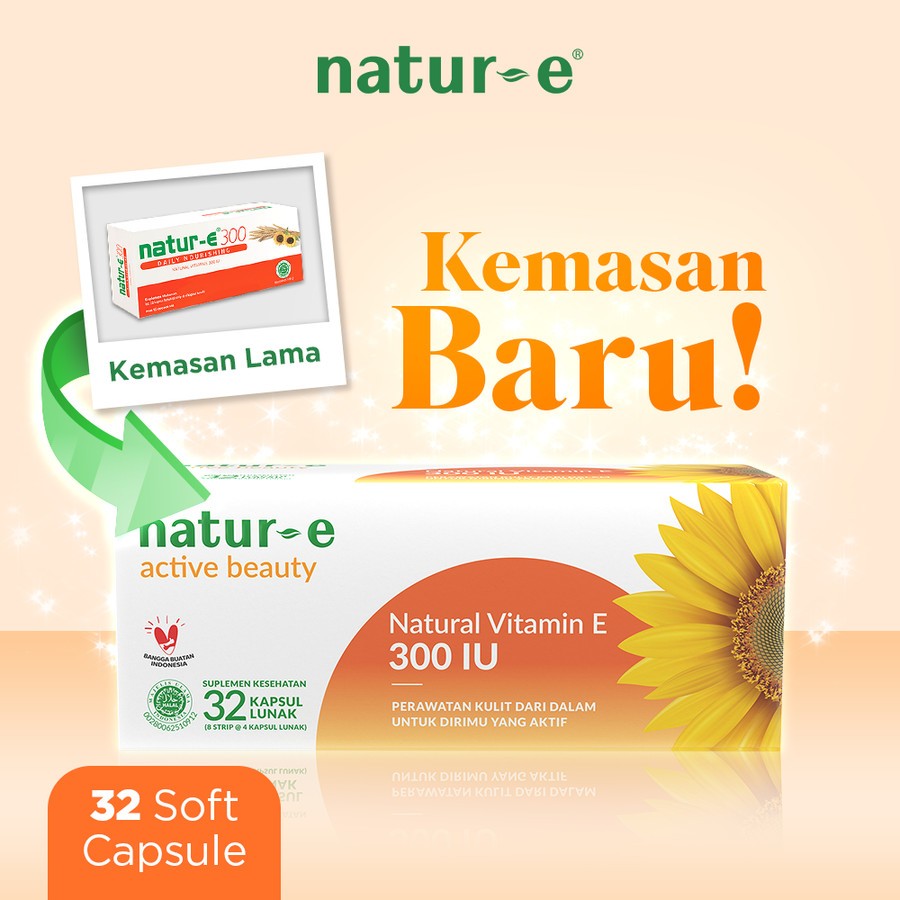 Jual Natur-E Active Beauty Natural Vitamin E 300 IU 32s suplemen ...