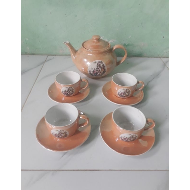 Jual Teko Keramik Tea Set Jepang Polos Vintage Klasik kode PLS80 ...