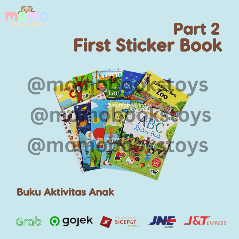 Jual [MOMO] Usborne First Stickers Book II Series Buku Stiker Anak ...