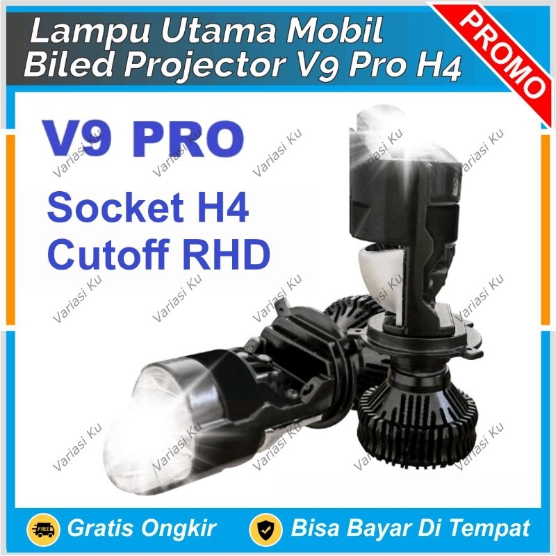 Jual LAMPU UTAMA MINI PROJIE LED VINYX V9 PRO 45W PROJECTOR LENS LASER LENSA MOBIL MOTOR ...