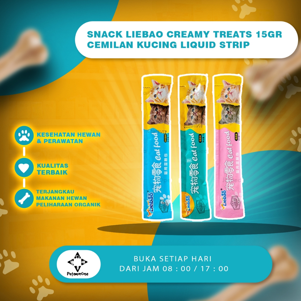 Jual Snack LIEBAO Creamy Treats 15 Gr Cemilan Kucing Liquid Strip 1 pcs ...