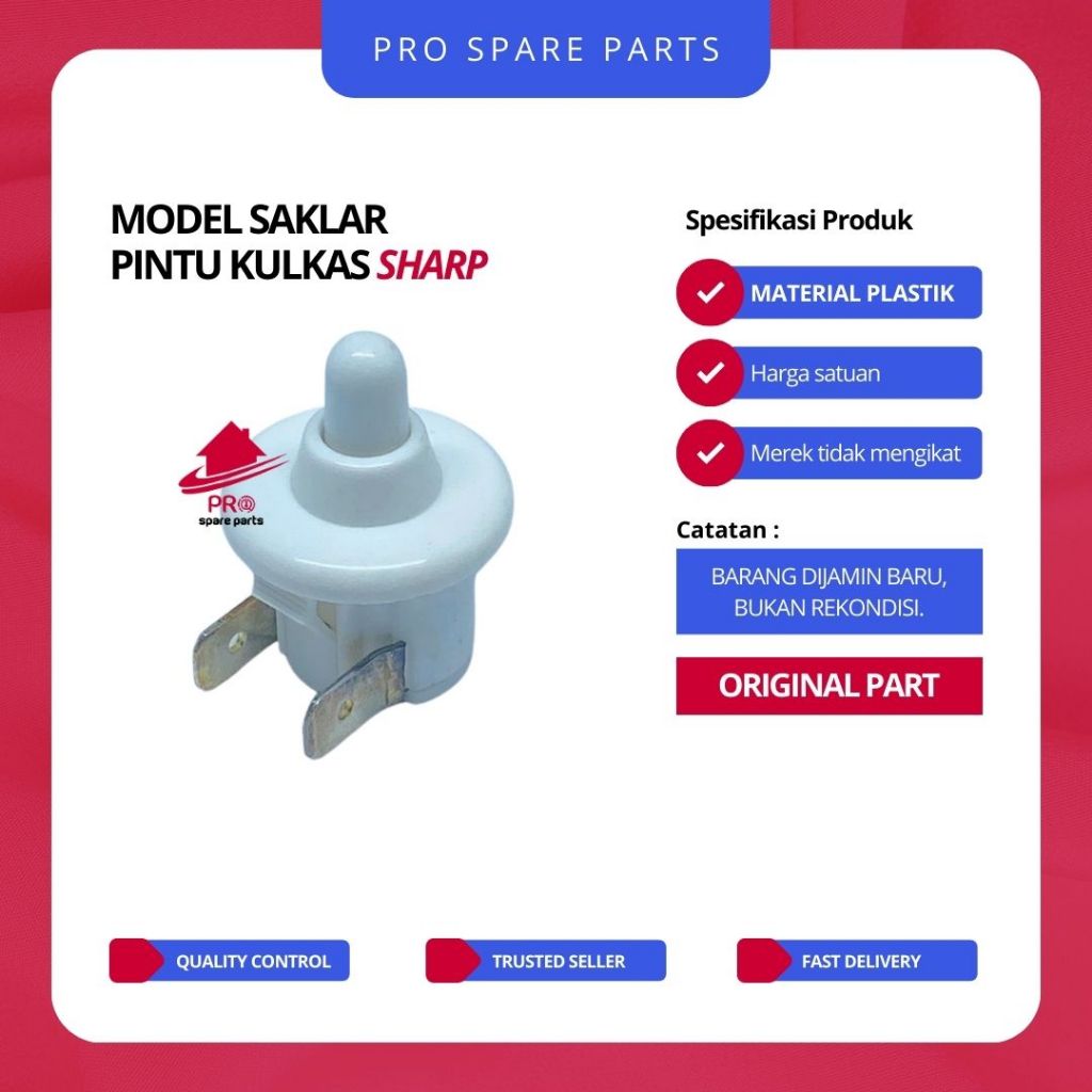 Jual Saklar Lampu Pintu Kulkas Model Sharp Multi-Swit/Switch Tombol ...