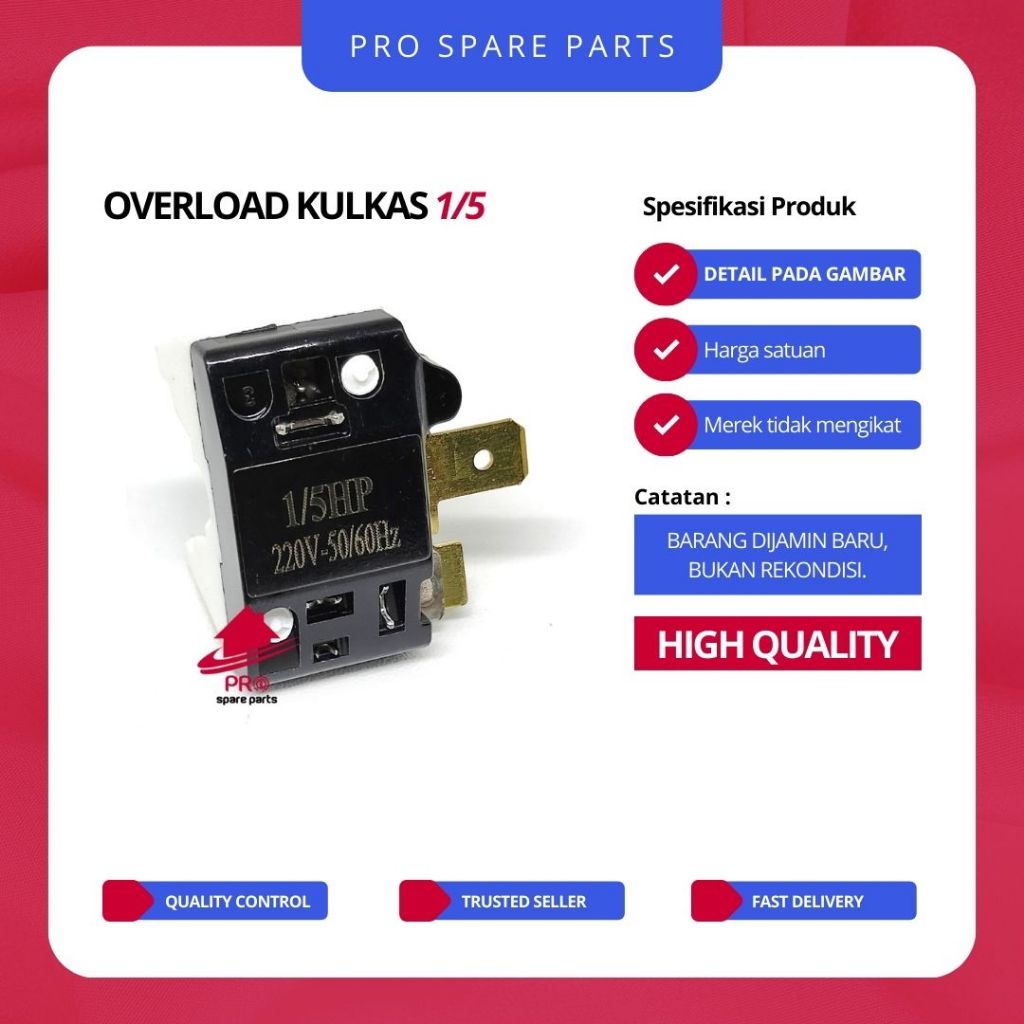 Jual Overload Kulkas 1/5 Gepeng - Sparepart Over Load Kulkas Satu Per ...