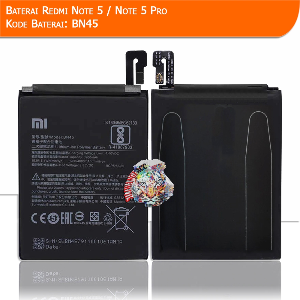 Jual Baterai Redmi Note 5 Original Note 5 Pro BN45 | Shopee Indonesia