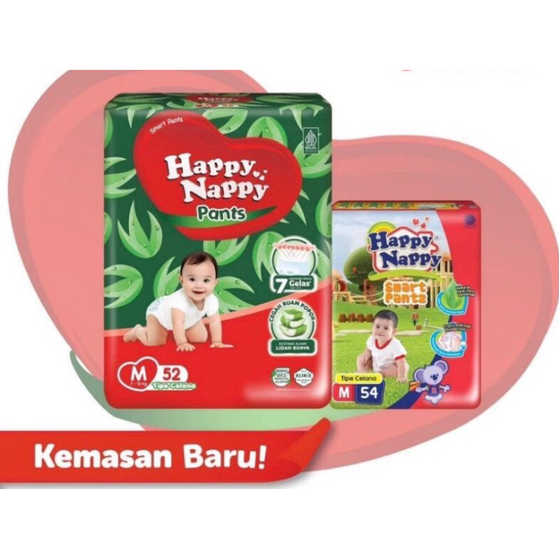 Jual Pampers Happy Nappy Smart Pants M52 & M32 | Shopee Indonesia