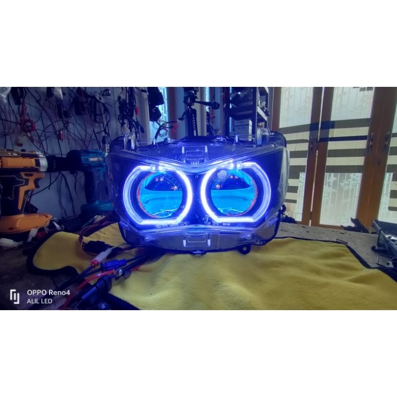 Jual HEADLAMP NMAX NEW BILED SMS FALCON 3 INC | Shopee Indonesia