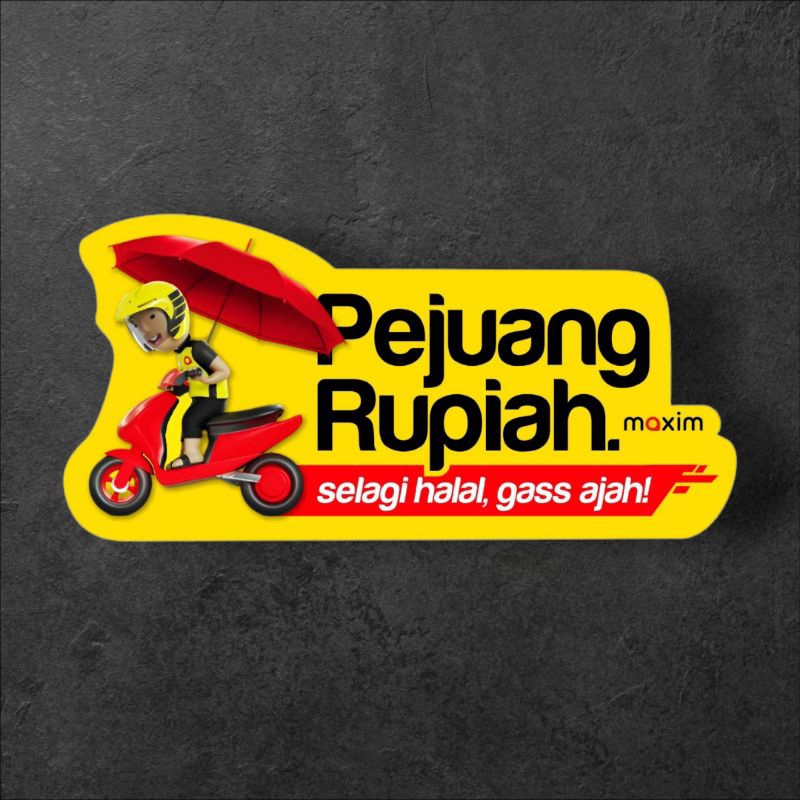 Jual Sticker Stiker Maxim Pejuang Rupiah Motor Mobil Helm | Shopee ...