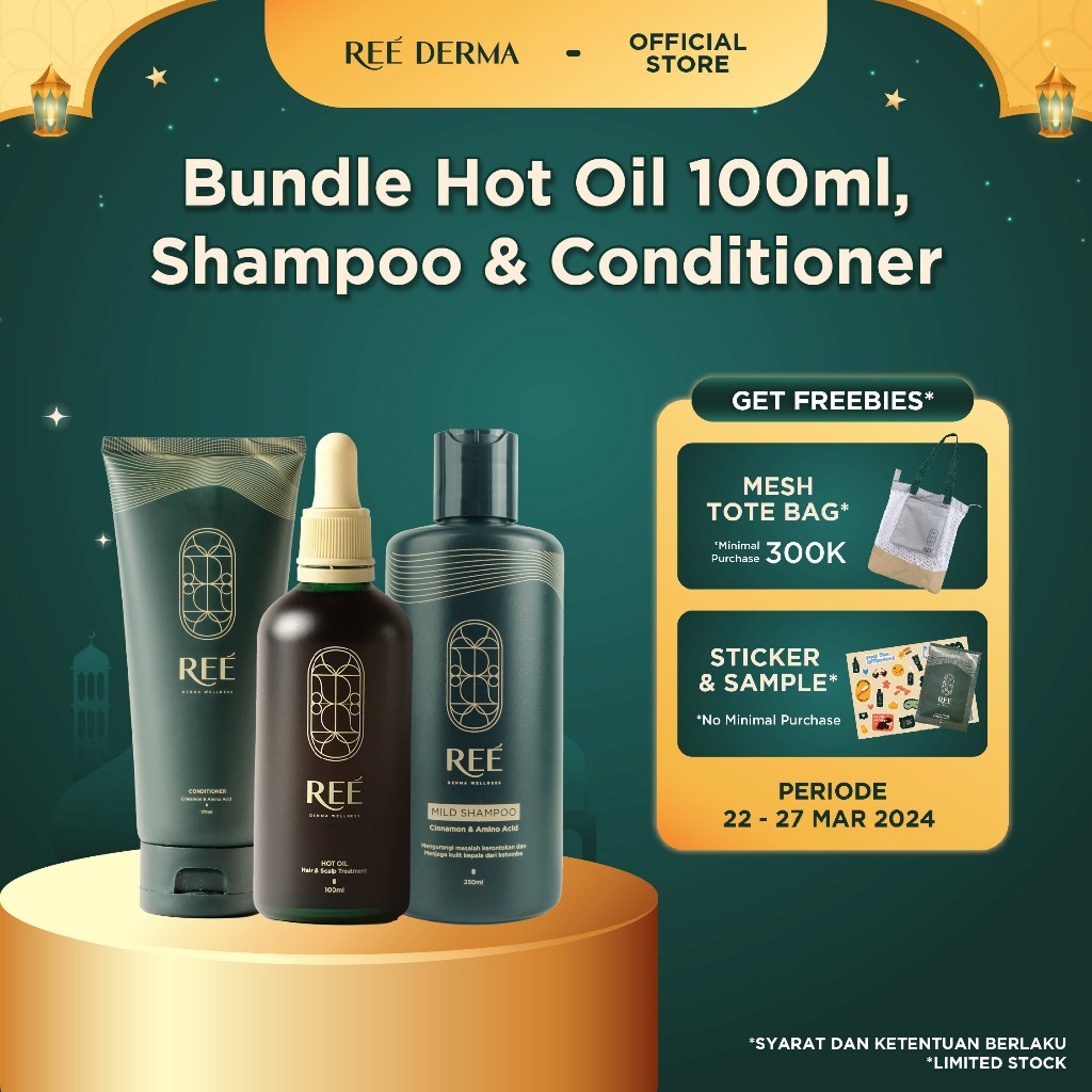 Jual Ree Derma Wellness - Bundle Special Price - Hot Oil 100ml, Mild ...