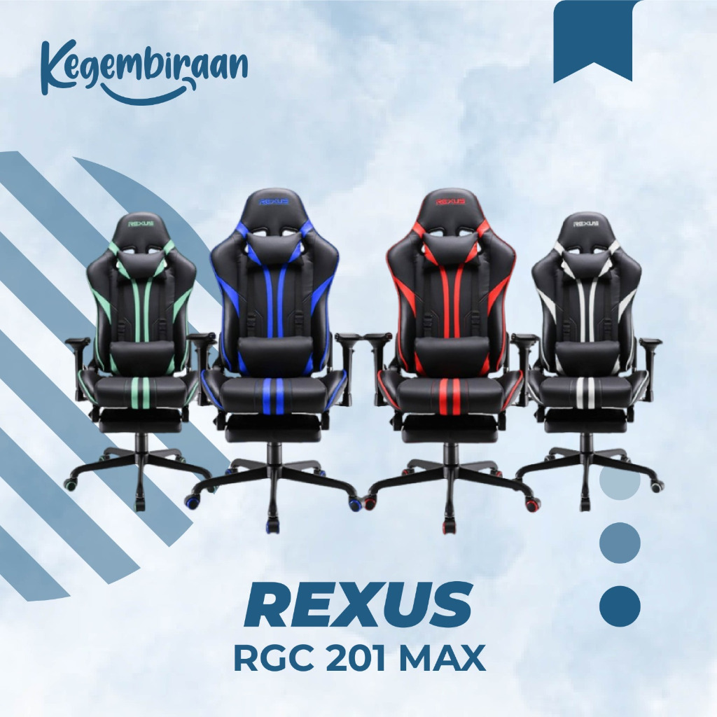 Jual Rexus RGC201 Max Gaming Chair RGC-201 Max Kursi Gaming RGB ...