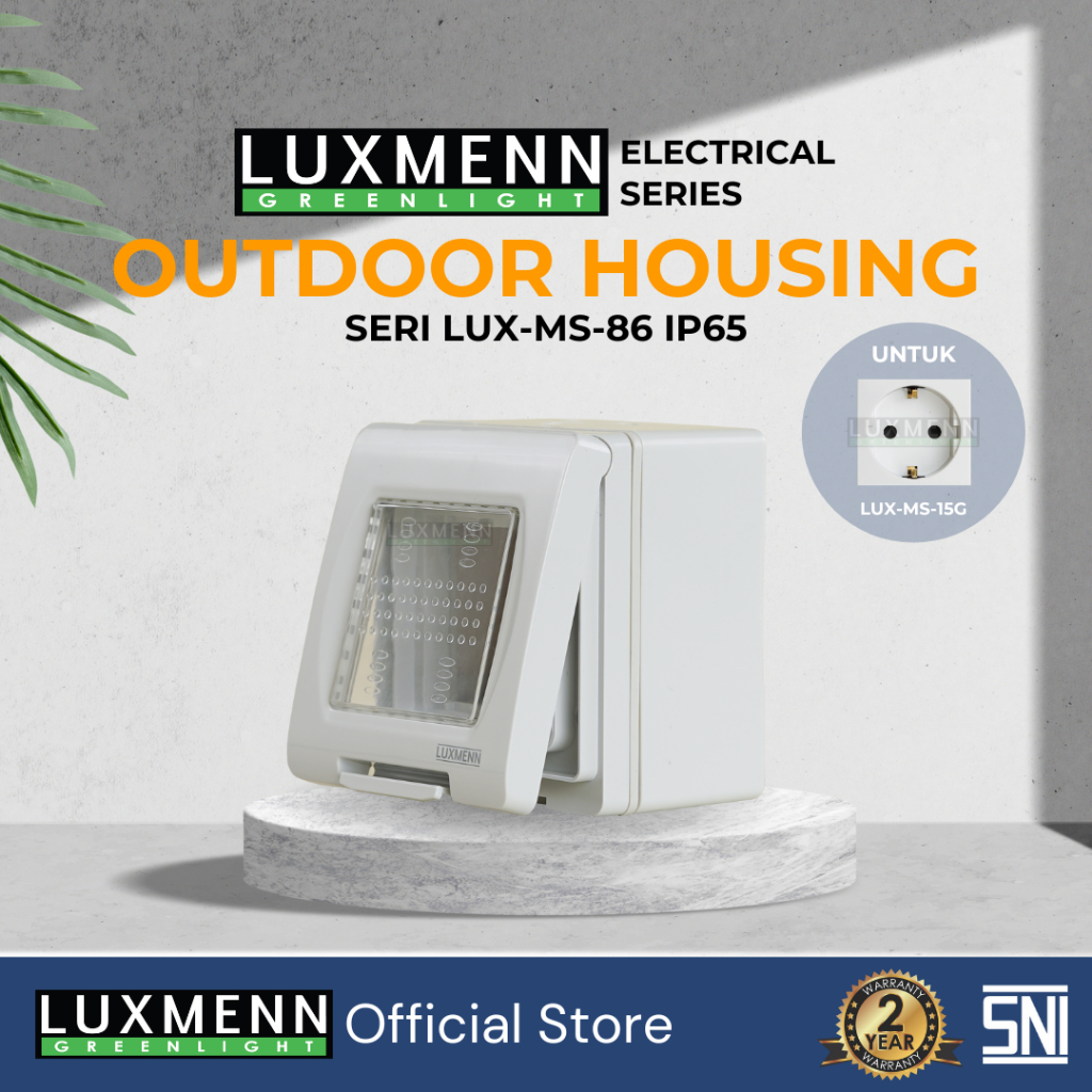 Jual Luxmenn Cover Pelindung Pengaman Tutup Stop Kontak Waterproof Outdoor IP65, Seri LUX-MS-86 ...