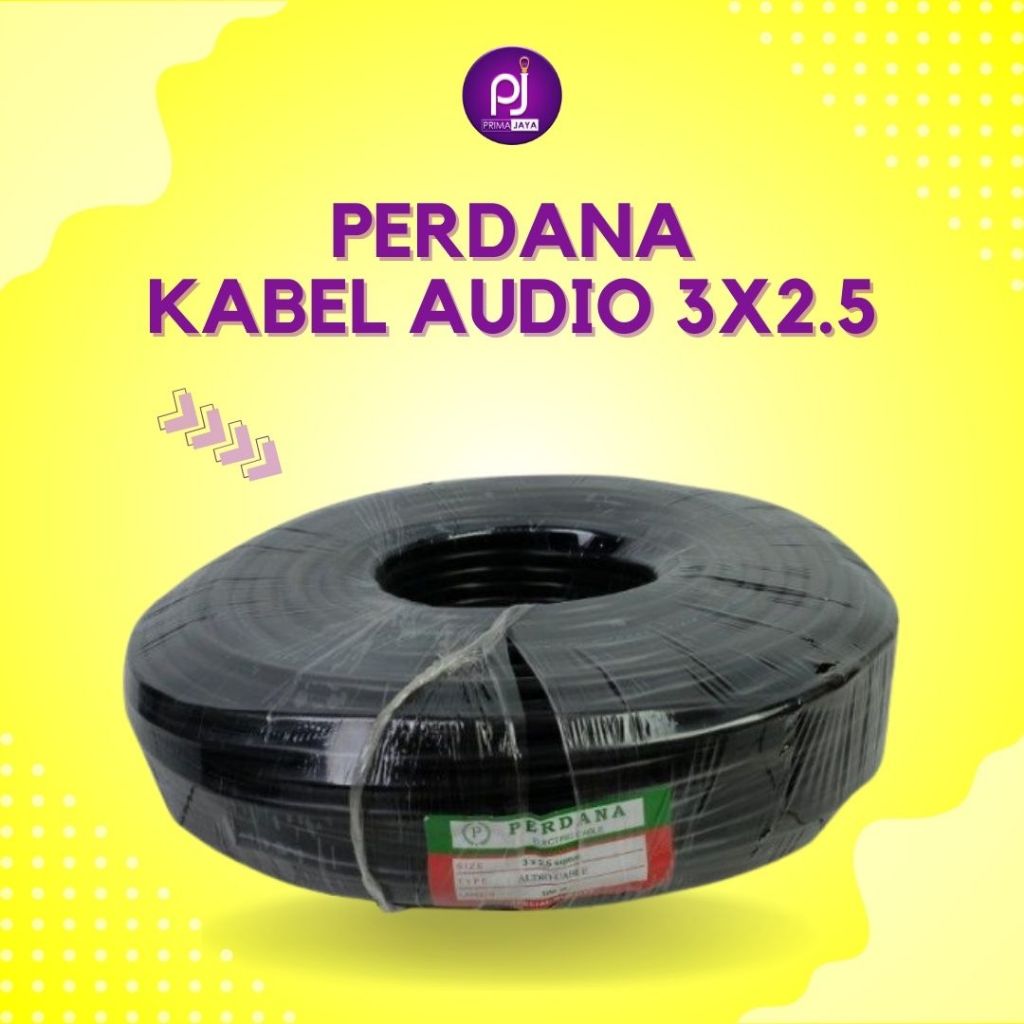 Jual Kabel Listrik Audio 3x2.5 PERDANA 50 100 Meter Roll NYAF Serabut ...