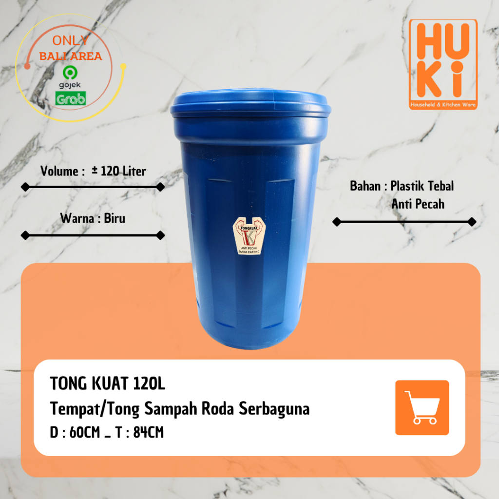 Jual Tempat Sampah Roda Serbaguna TONG KUAT 120 Liter | Shopee Indonesia