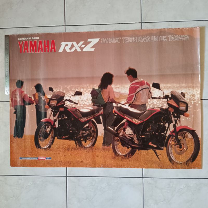 Jual Poster brosur katalog iklan jumbo jadul lawas ex dealer Yamaha RXZ ...