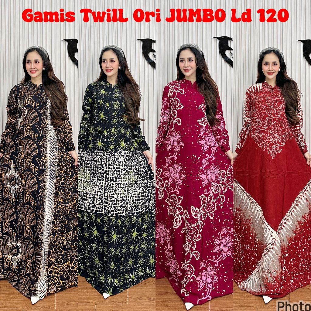 Jual Juragan daster twill - Gamis Twill Ori Jumbo Ld 120 Panjang 130 By ...