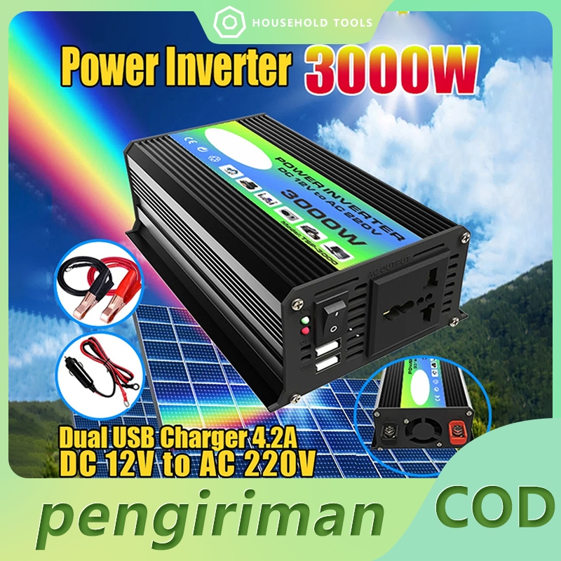Jual Mobil Inverter Sine Wave Baru Converter 12V DC Ke 220V AC Power ...