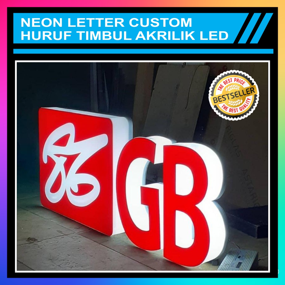 Jual Huruf Timbul Akrilik Led - Neon Letter Sign Acrylic Custom ...