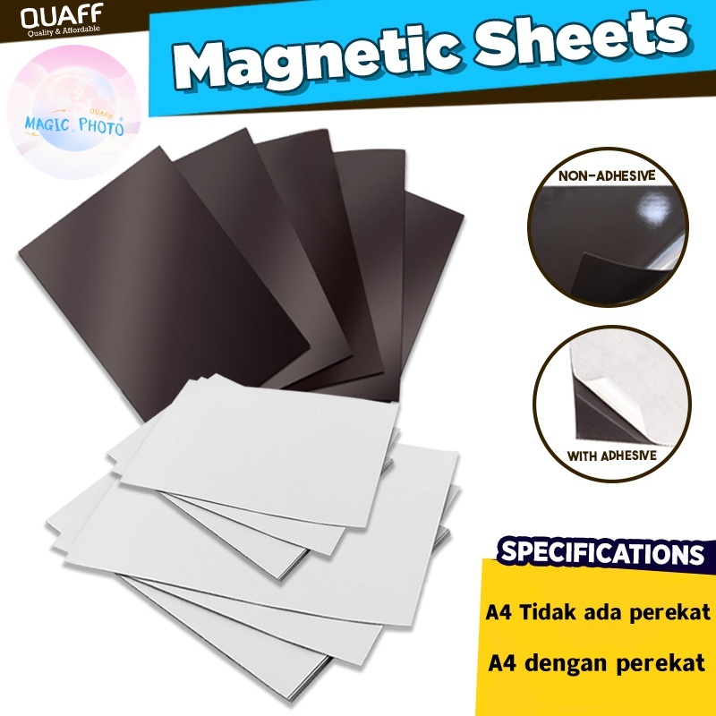 Jual Magnet Lembaran A4 1mm (Polos) & Cuttable dengan Perekat, Fridge ...
