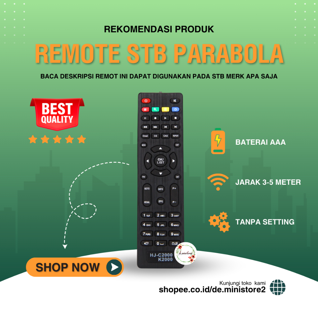 Jual Remot remote KVISION C2000/TOPAS/KVISION BROMO Receiver parabola ...