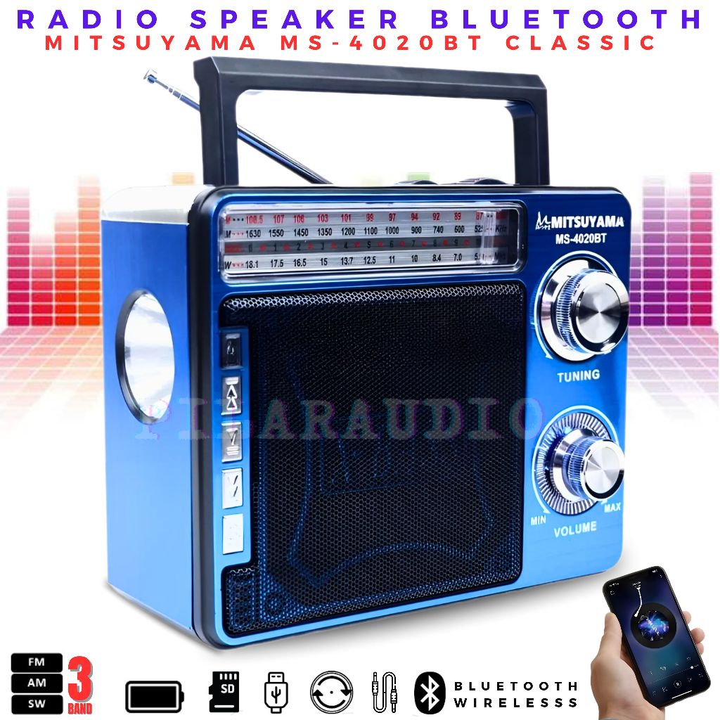 Jual Radio FM/AM/SW Speaker Portable Bluetooth FM Radio Klasik Design ...