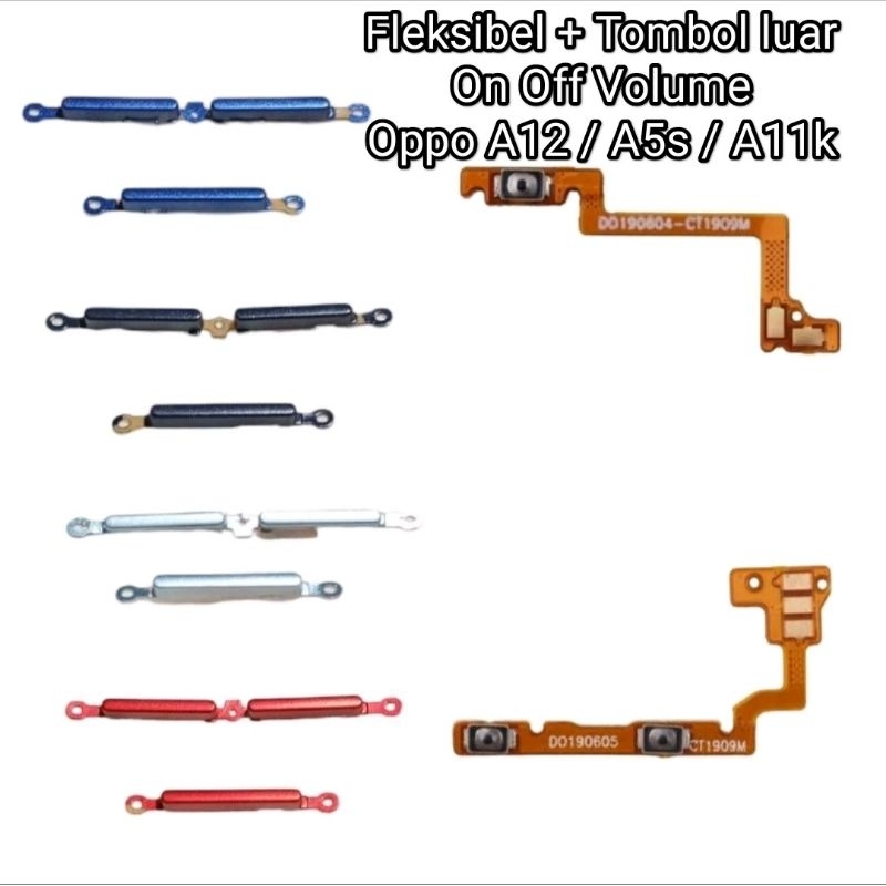 Jual Fleksibel + Tombol Luar On Off + Volume OPPO A12 2020 / A5S / A11K Fleksibel On Off Volume ...