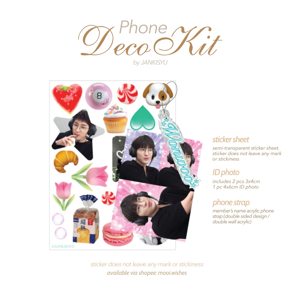Jual Handphone Phone Deco Kit Seventeen Kpop (sticker sheet, id photo ...