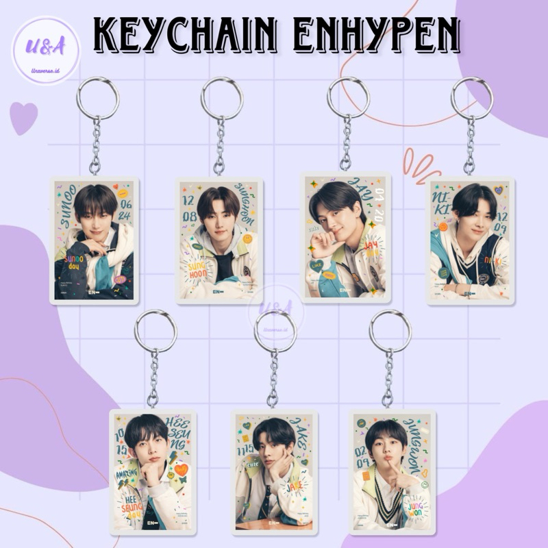 Jual [Unaverse] GANTUNGAN KUNCI ENHA Keychain Acrylic Jay Jake Chibi ...