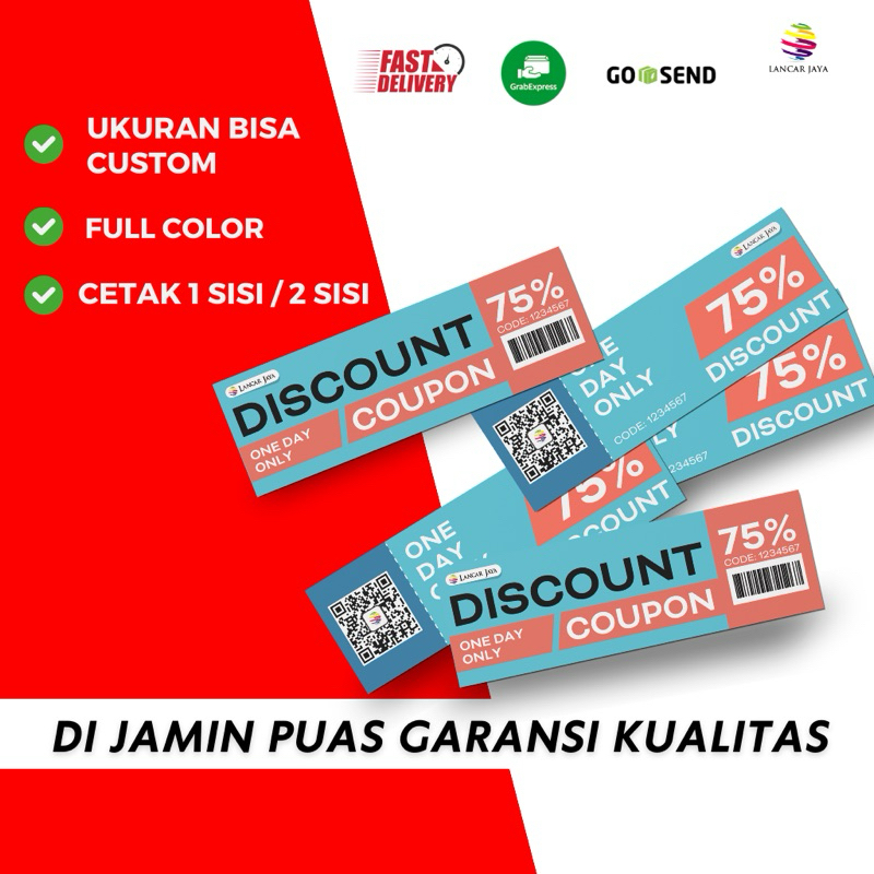 Jual CETAK VOUCHER // KUPON // TIKET || CUSTOM VOUCHER | Shopee Indonesia
