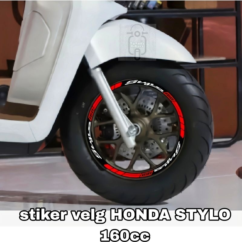 Jual stiker velg pelek HONDA STYLO 160cc fullset depan belakang ...
