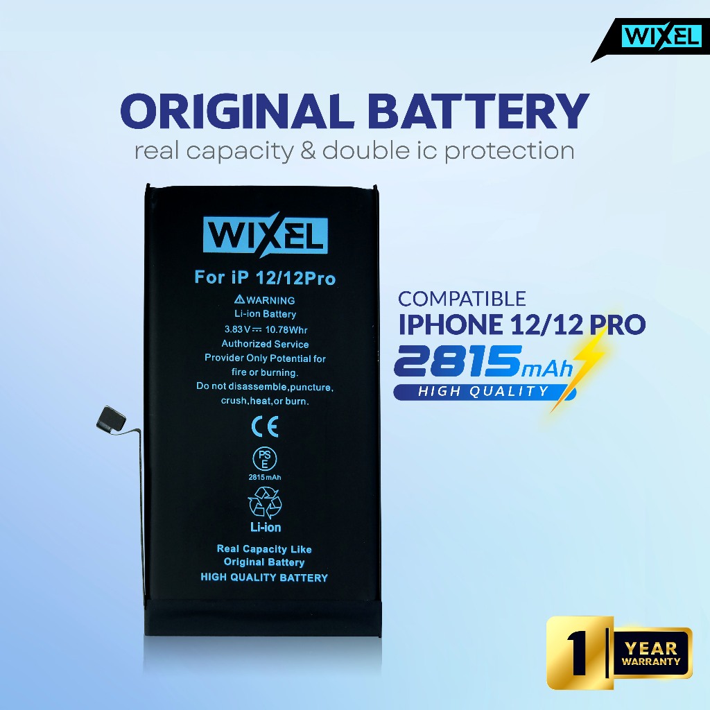 Jual WIXEL Baterai Iphone 12 / 12 PRO Batre Batrai Battery Dual Double ...