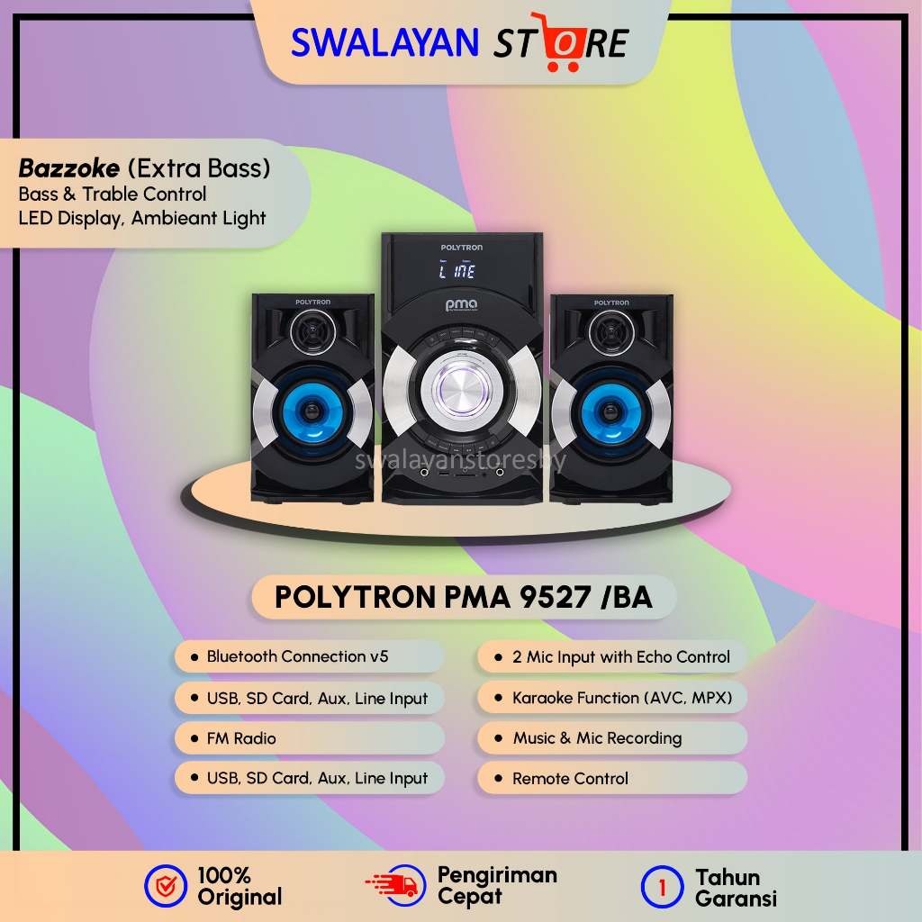 Jual Speaker Bluetooth Polytron PMA 9507/9527 100% ORI | Shopee Indonesia