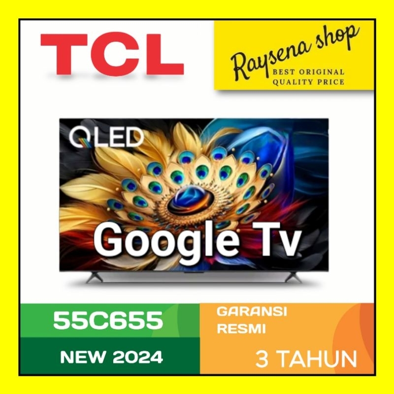 Jual TCL 4K QLED Google TV - T-Screen Pro - ONKYO & Dolby Vision - 55C655 - 55 inch NEW 2024 ...