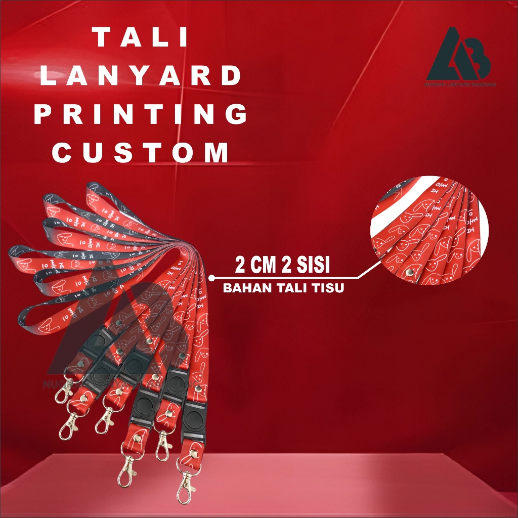 Jual CETAK TALI LANYARD ID CARD CUSTOME PRINTING 2 CM /LANYARD ID CARD ...